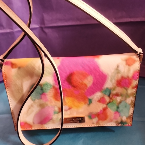 kate spade | Bags | Kate Spade Floral Watercolor Crossbody Sminside ...